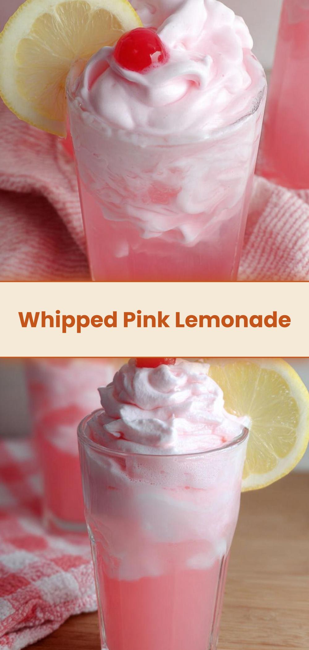 Refreshing Whipped Pink Lemonade Drink - Foodiffy