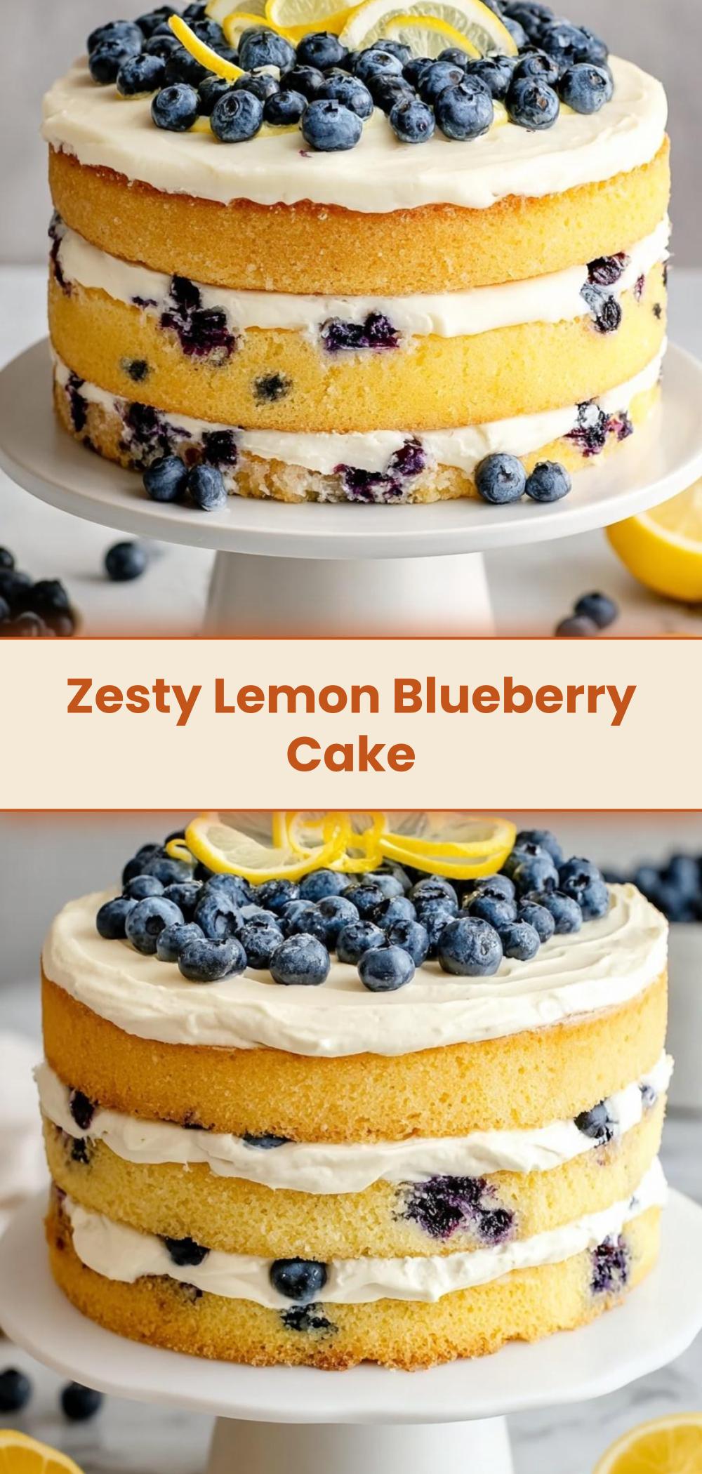 Zesty Lemon Blueberry Cake with Fresh Citrus - Foodiffy